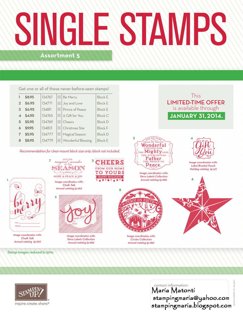 Maria's Stamping Station: Stampin' Up Holiday Single Stamps and ...