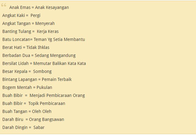 Contoh Ungkapan Beserta Artinya Terlengkap - Bahasapedia