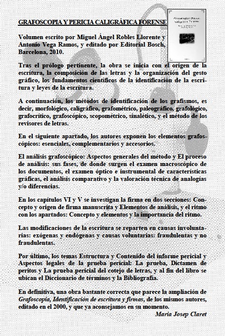 peritos calígrafos judiciales - syc: Grafoscopia y pericia caligráfica ...