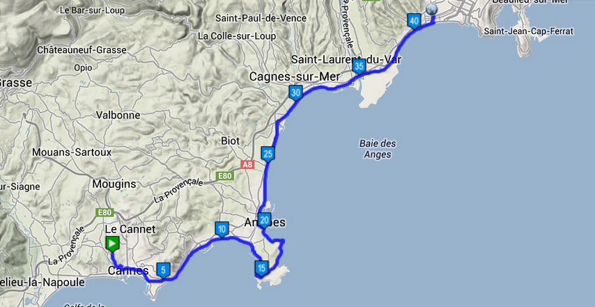 Resan mot Järnmannen: Cykling Franska Rivieran, Nice - Antibes - Cannes ToR