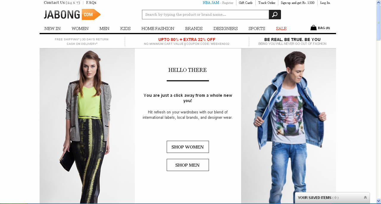That Bong Girl: Website Review: Jabong.com - A complete online shopping ...