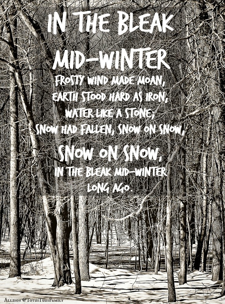 In The Bleak Mid-Winter - Totus Tuus Family & Catholic Homeschool