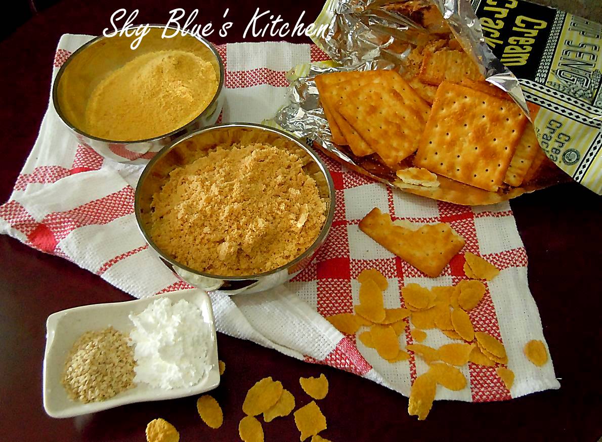 Melley Mey's Kitchen : ~ Resipi Ayam Goreng Cream Crackers & Cornflakes...
