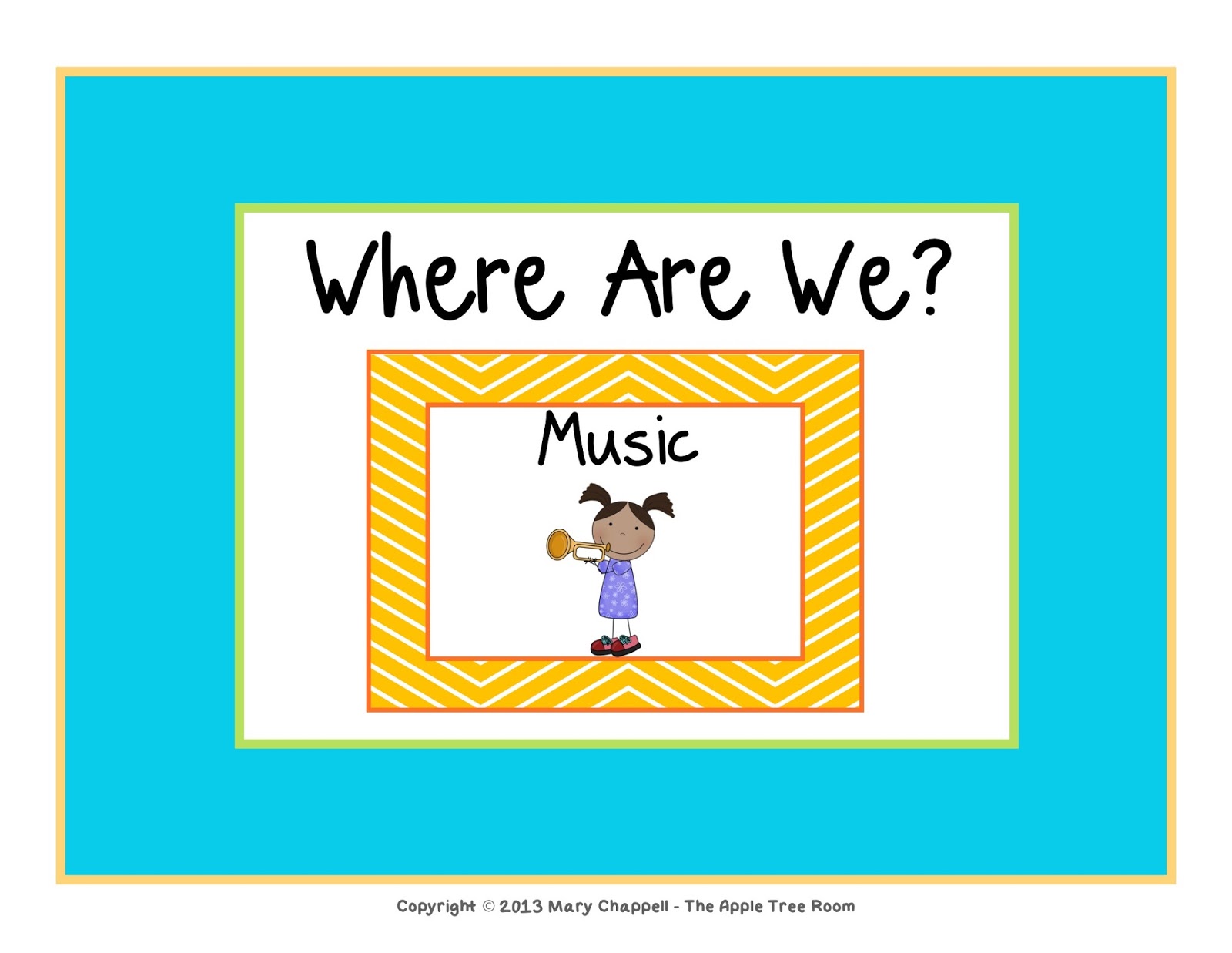 The Apple Tree Room: Where Are We? Class Location Cards (Bright Chevron ...