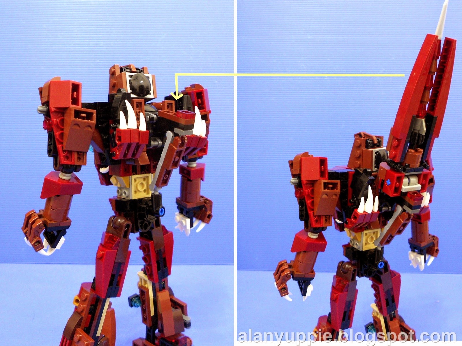 Alanyuppie's LEGO Transformers: LEGO Beast Wars Dinobot Part 2: Robot mode