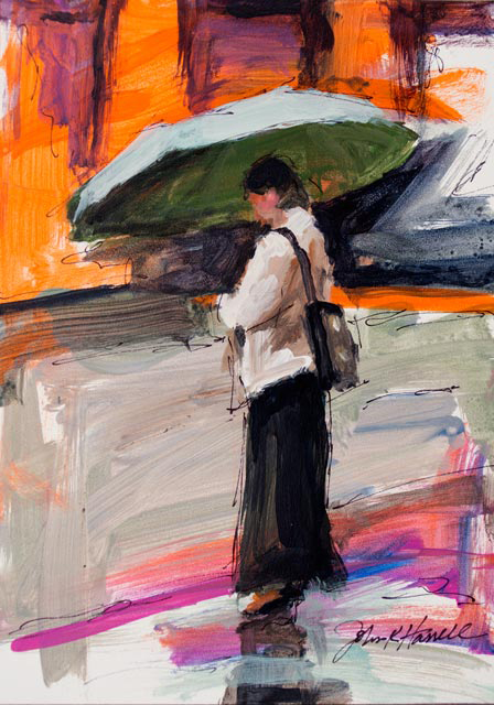 John K. Harrell Fine Art : Incidental Dialogue 7 x 5 Acrylic Urban ...