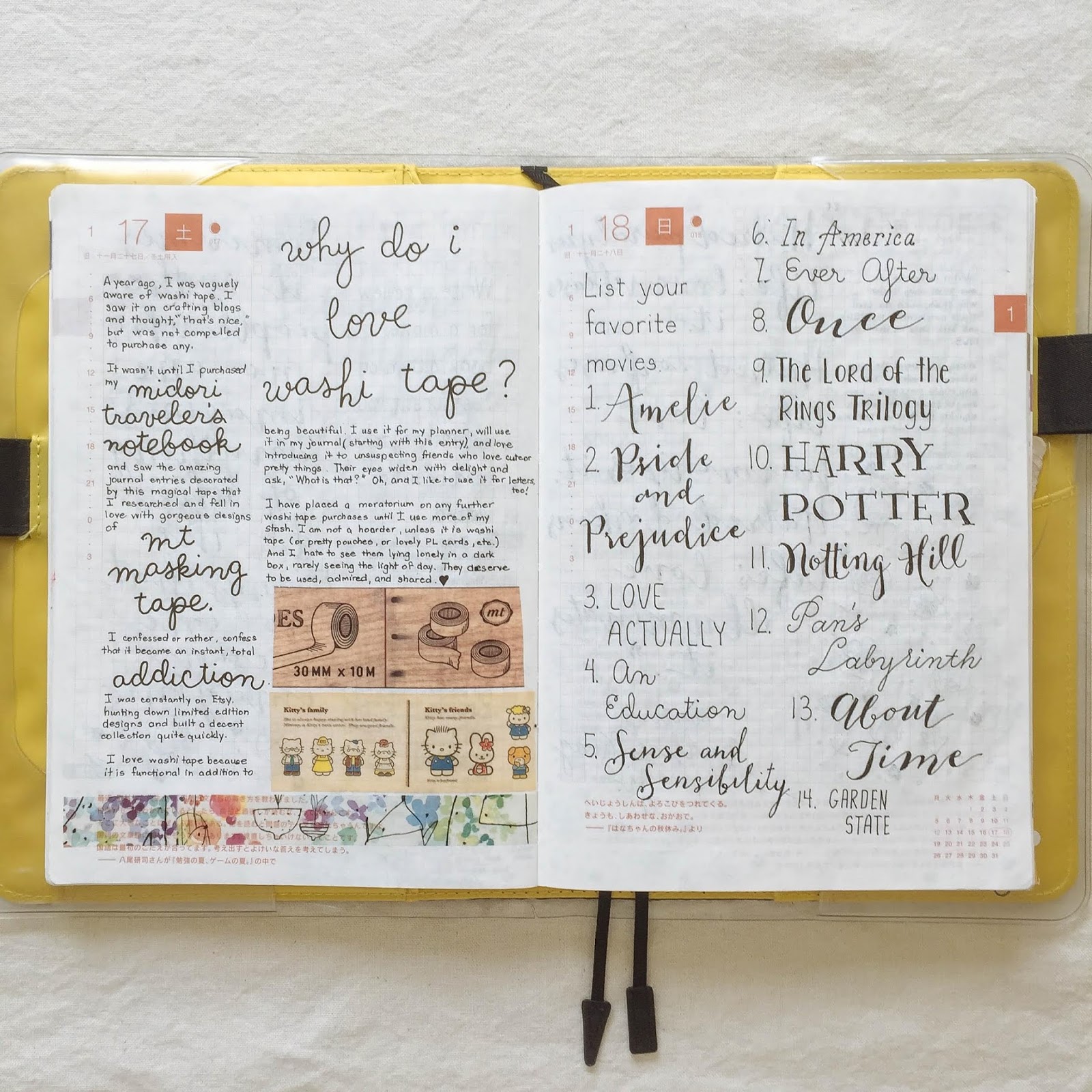 The Journal Diaries- Gert's Hobonichi / Seaweed Kisses