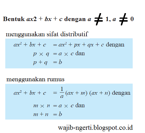 Anda Harus Tahu: Cara Pemfaktoran Bentuk Aljabar