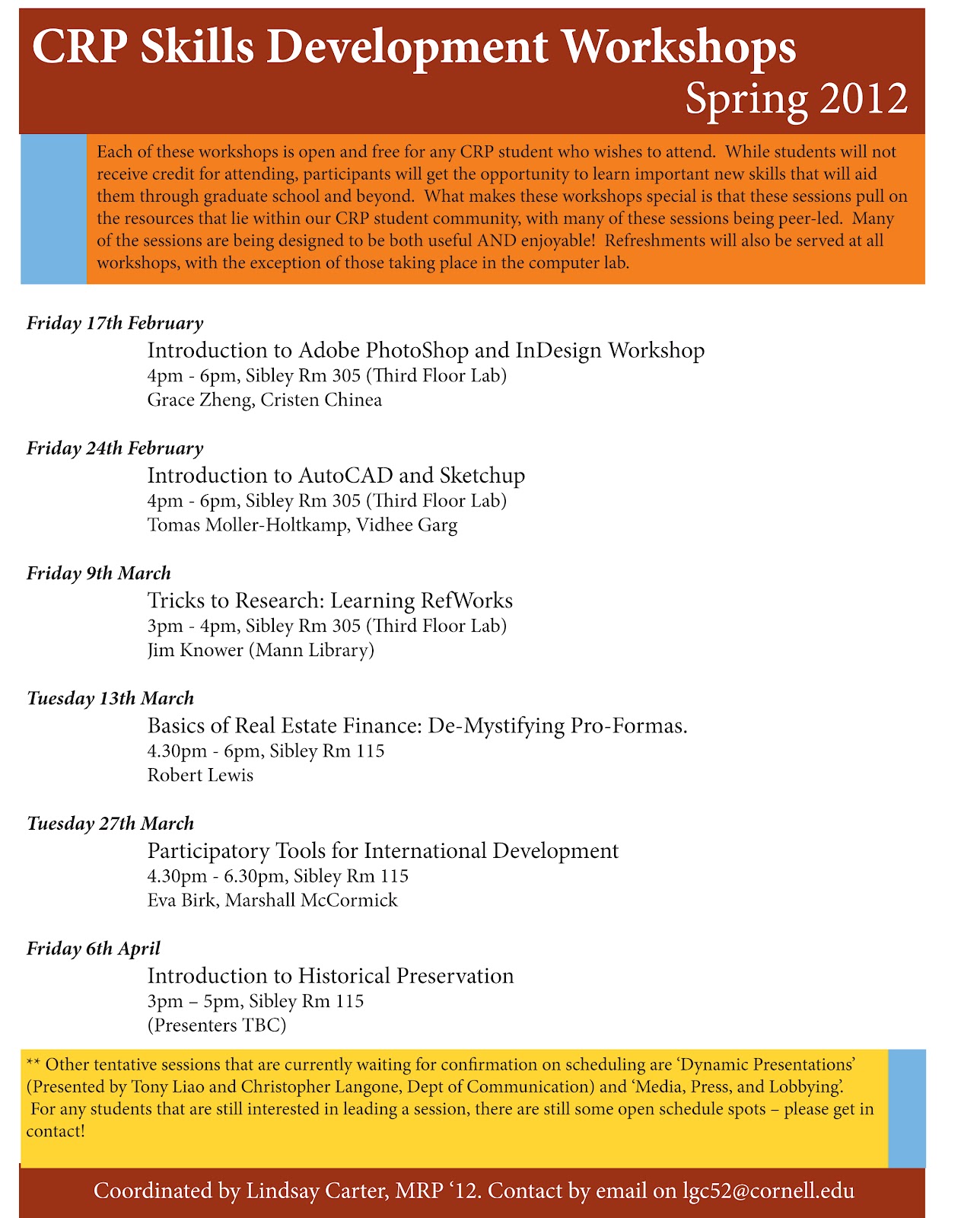 CRP Skills Development Workshops – City and Regional Planning Blog ...