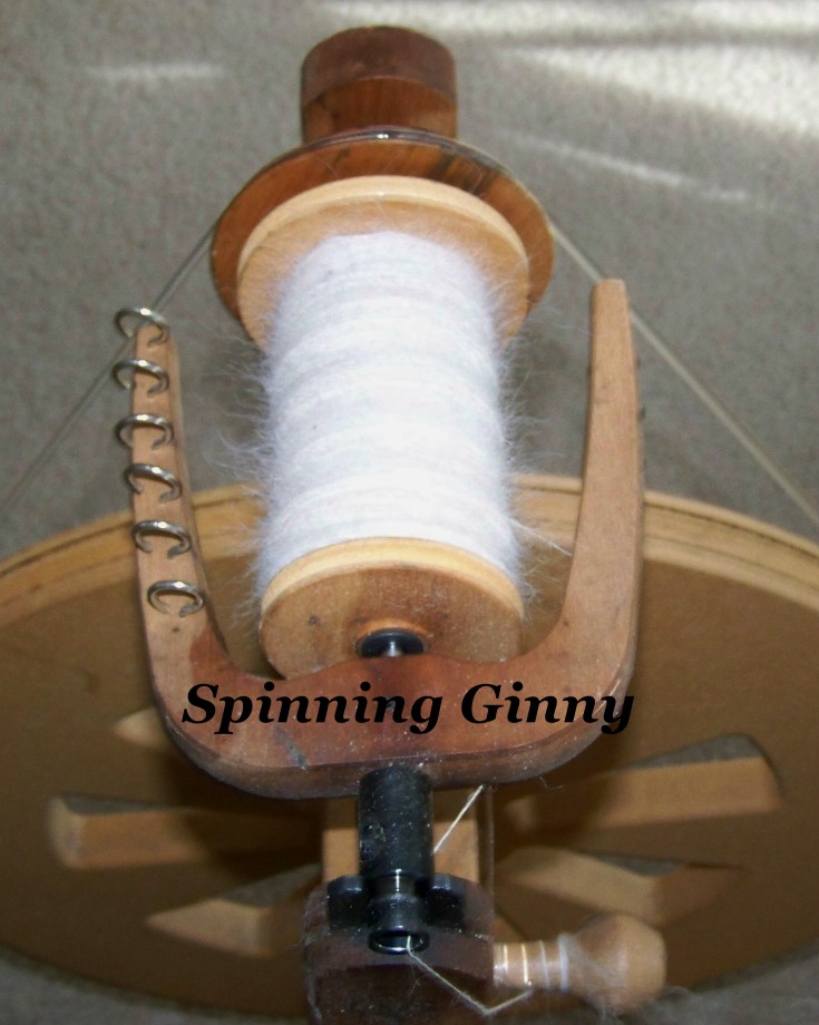 Spinning Ginny: Stitches are out! Yippee!! Lots of spinning today!!! # ...