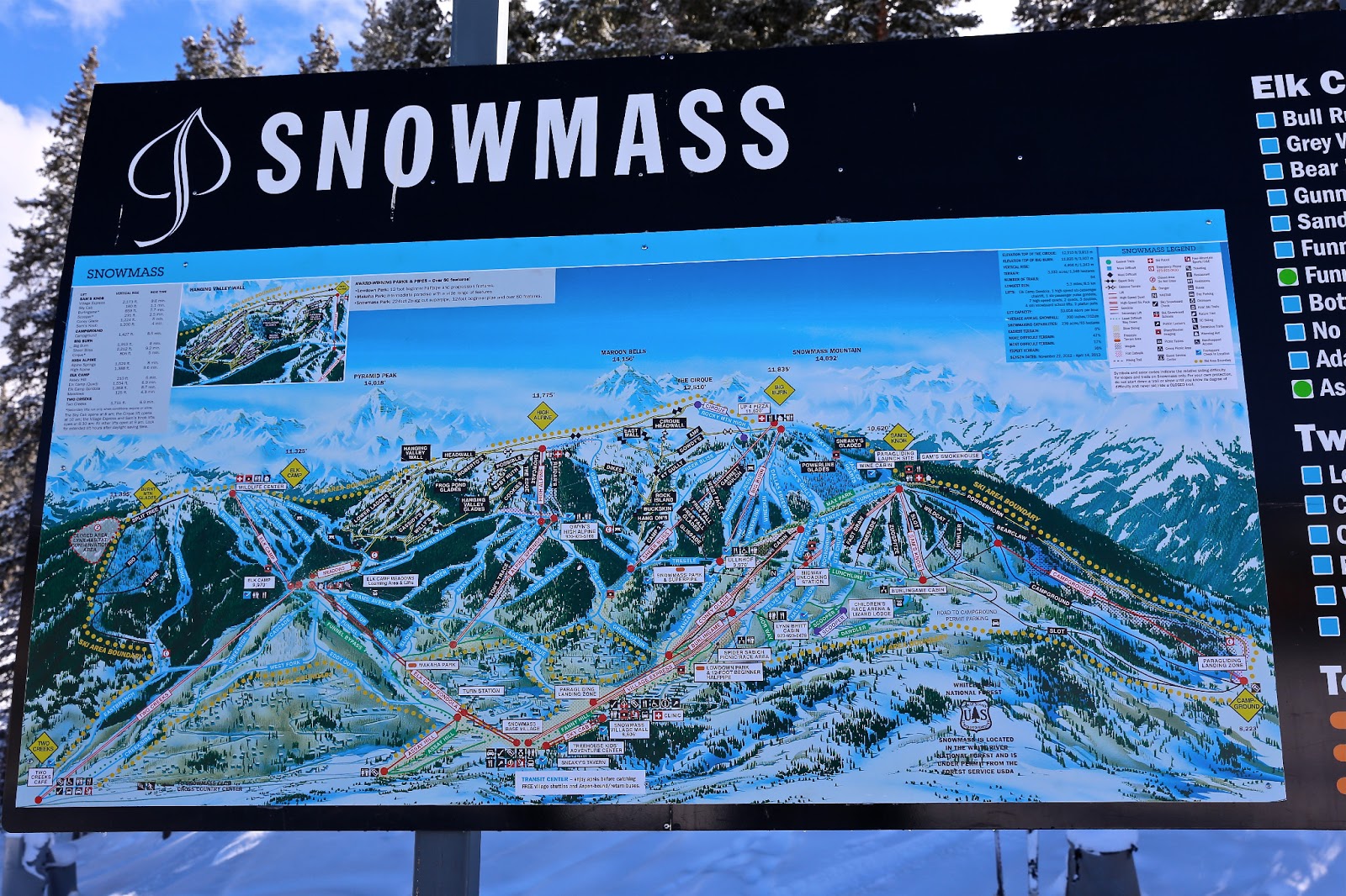 Snowmass Mountain Map