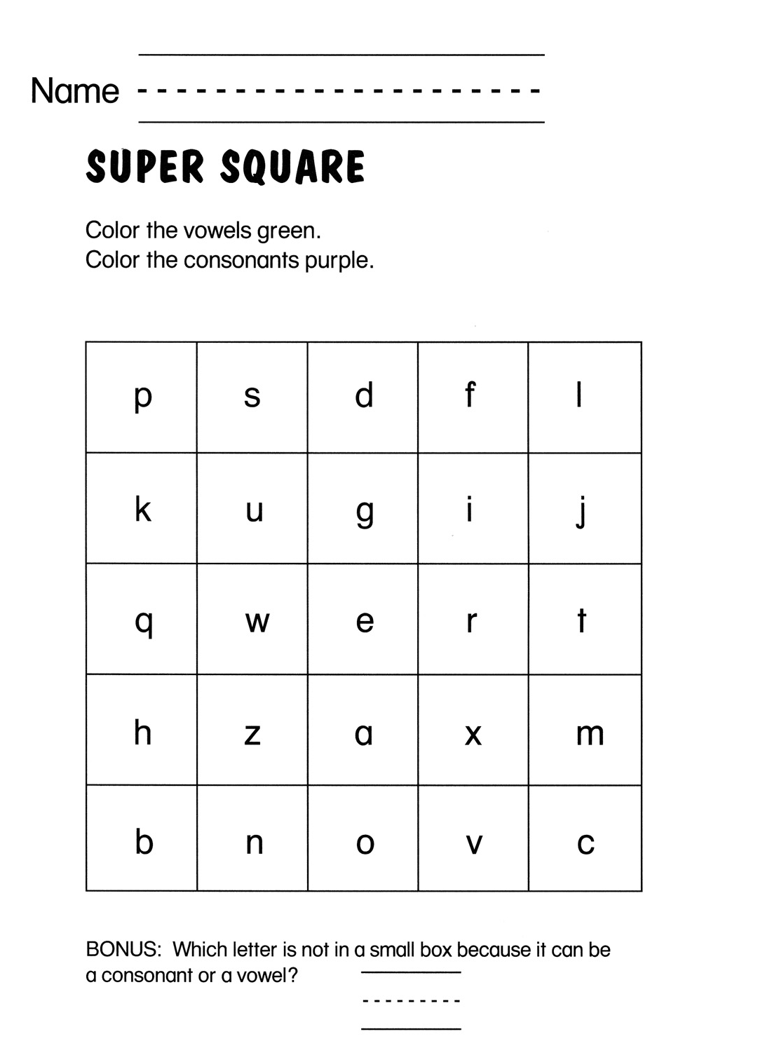 Learning Station: Worksheet