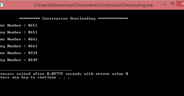 Constructor Overloading In C Pprogramming