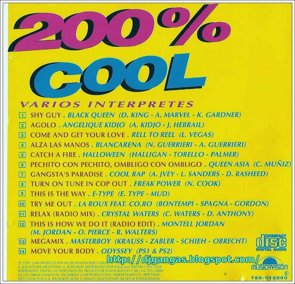 DJ GANGAS: 100 % Cool -(1995) y 200% Cool - (1995) (320Kbps)