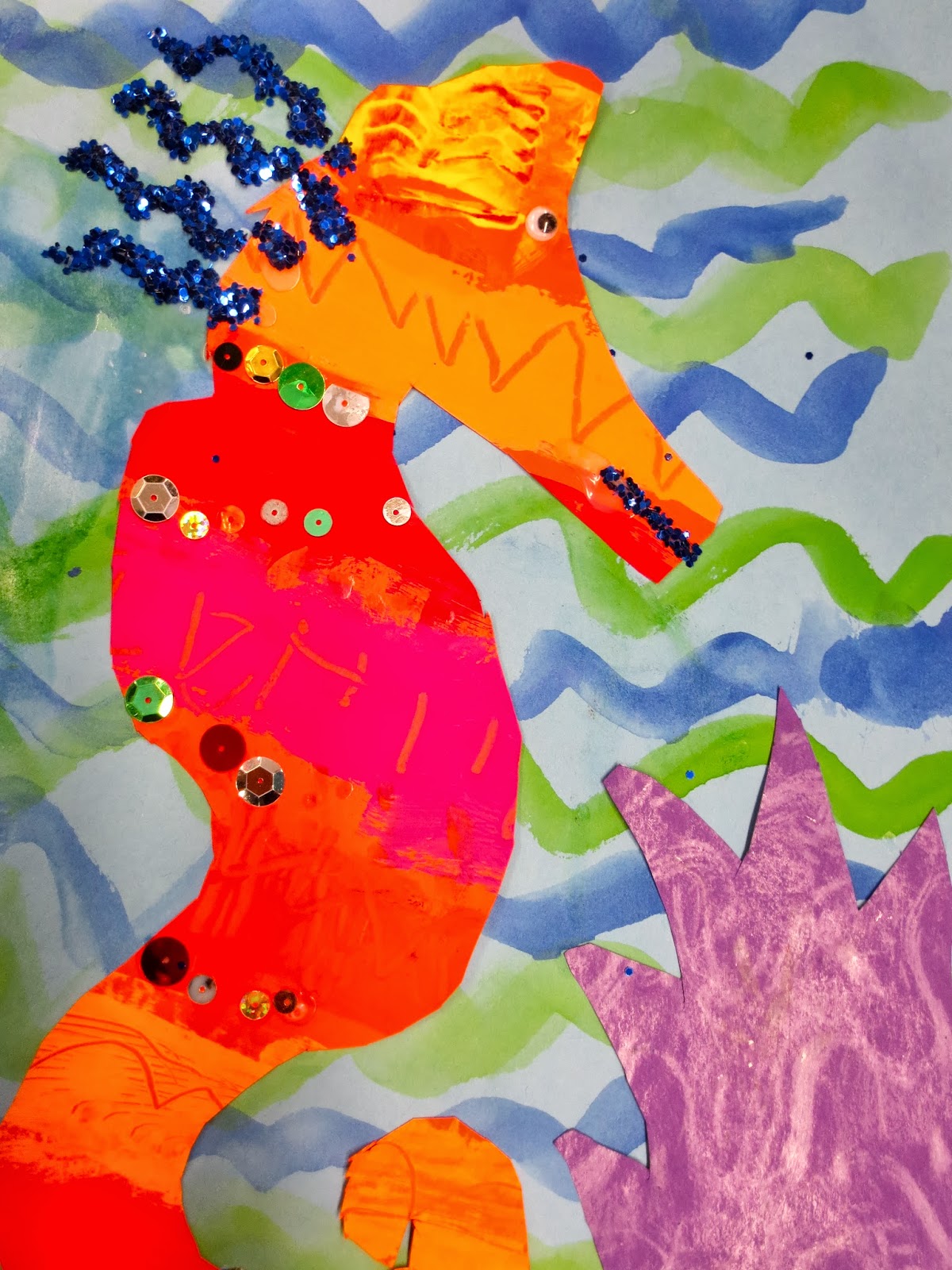 Zilker Elementary Art Class: 1st & 2nd Grade Eric Carle Collages