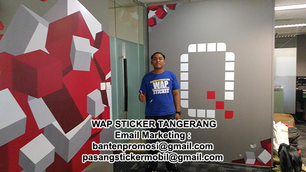 Pasang Wall Sticker Dinding Kantor Jakarta - Sticker Sandblast