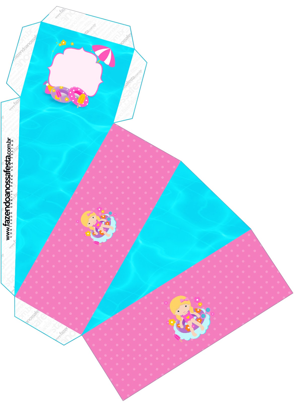 Blondie Girl Pool Party: Free Printable Boxes. - Oh My Fiesta! in english