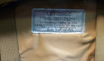 Webbingbabel: London Bridge LBT-2595C Backpack, Extended Day Ruck