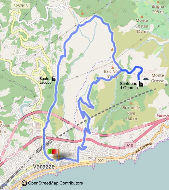 MUNTAeCHINNA TREKKING: Varazze - Cappella del Beato Jacopo e Santuario ...