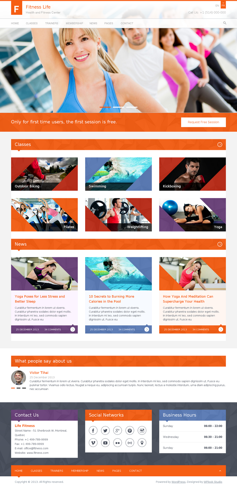 Fitness Life - Gym/Fitness Responsive HTML Template - Download New Themes