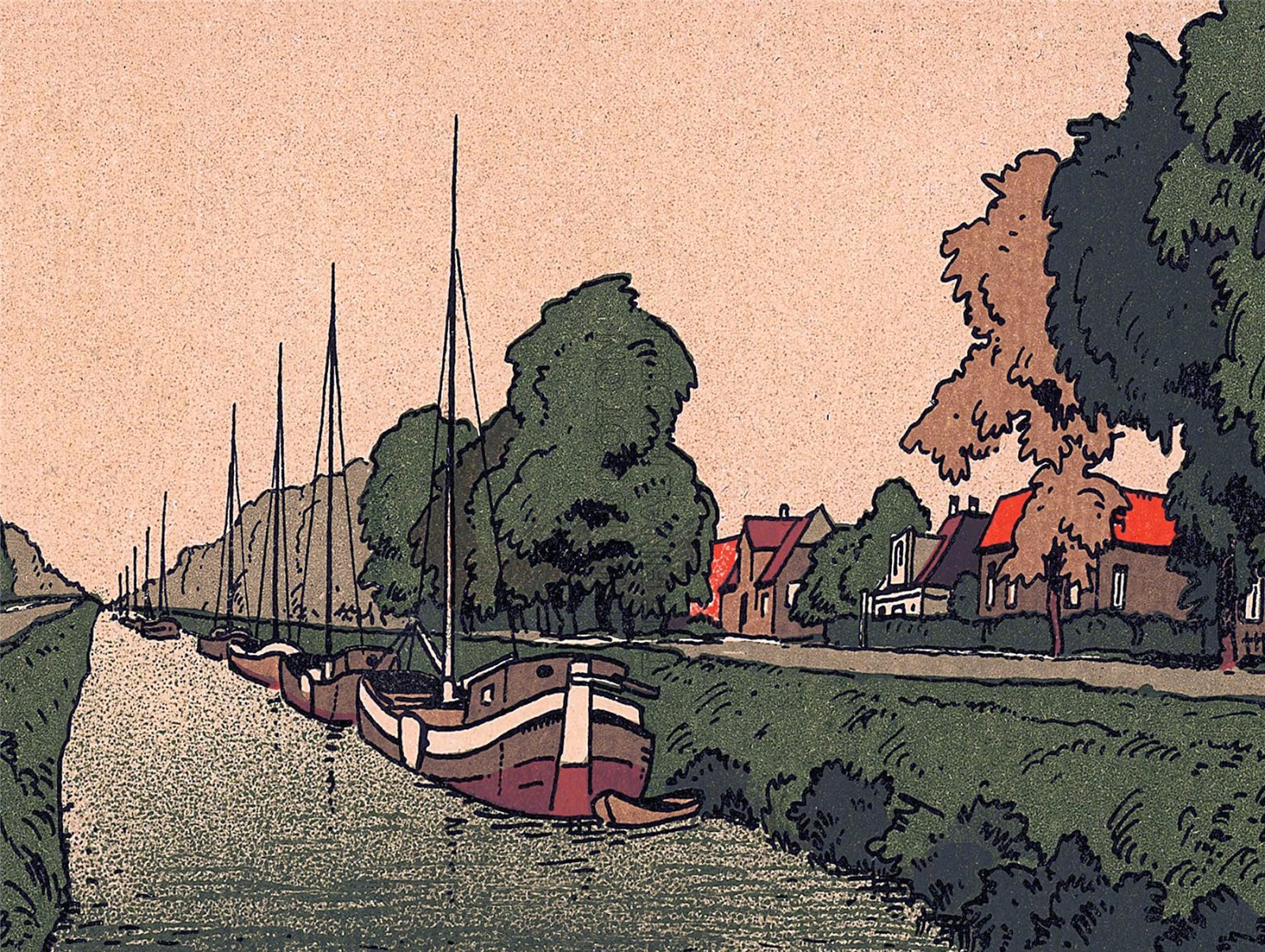 transpress nz: Dutch canal boat art