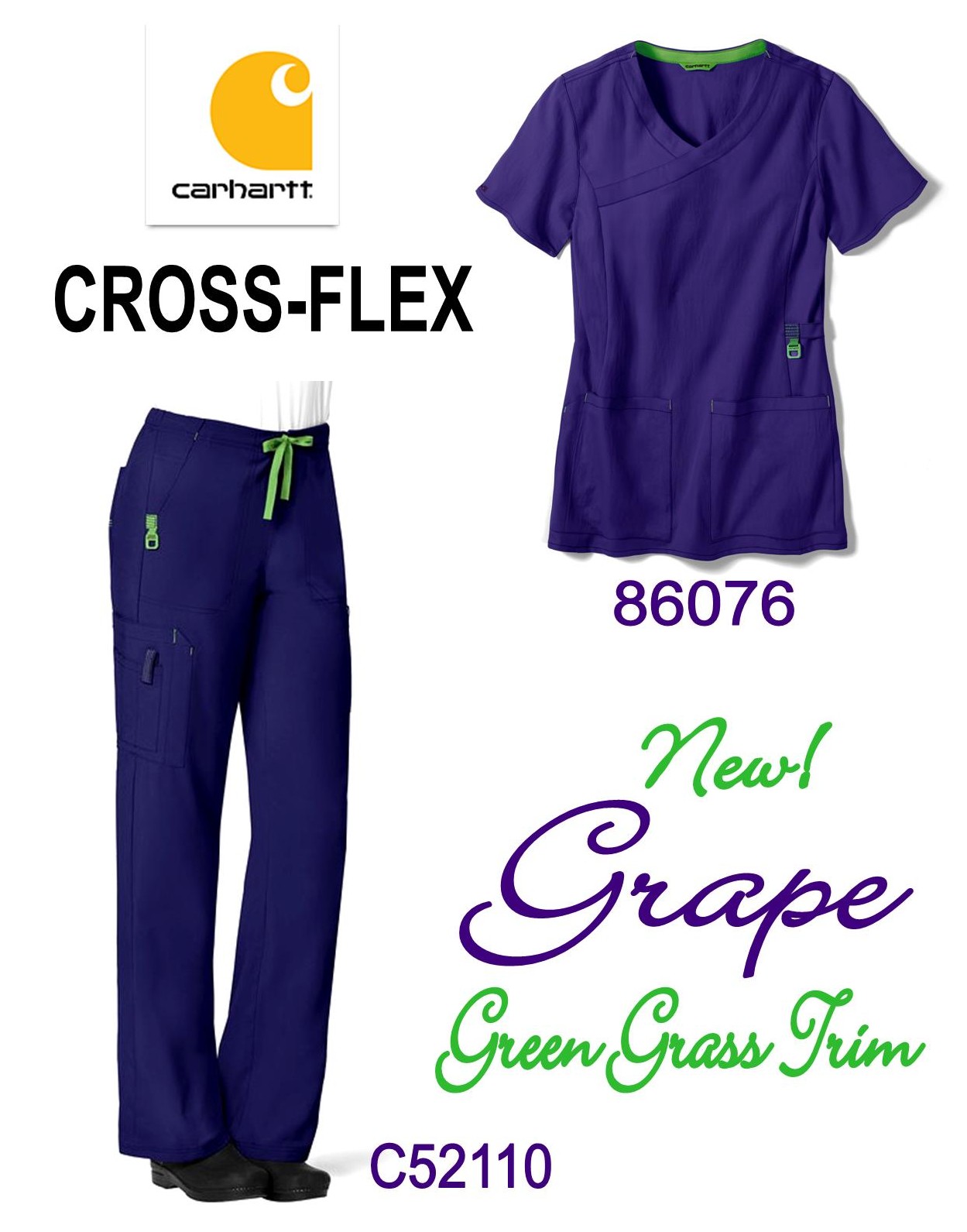 The Mountain View: Carhartt Cross-Flex Scrubs in New Grape Color