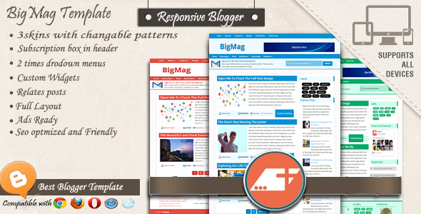 BigMag Blogger Template | Nulled Clone Script