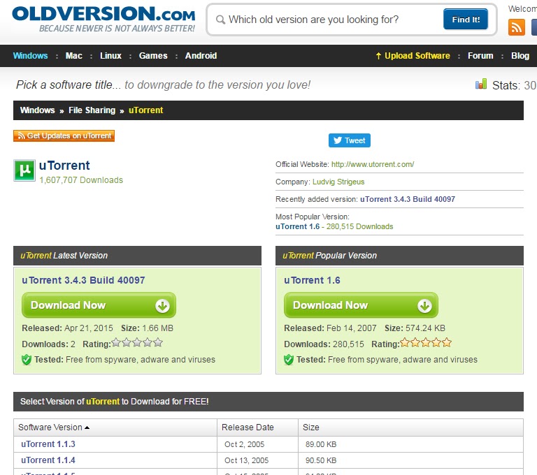 Old Torrent - oldversion.com