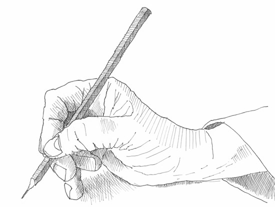 MAKING A MARK: Four ways to hold a pencil to draw