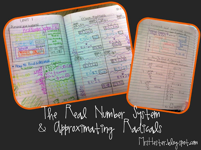 Mrs. Hester's Classroom : Real Number System & Approximating Radicals