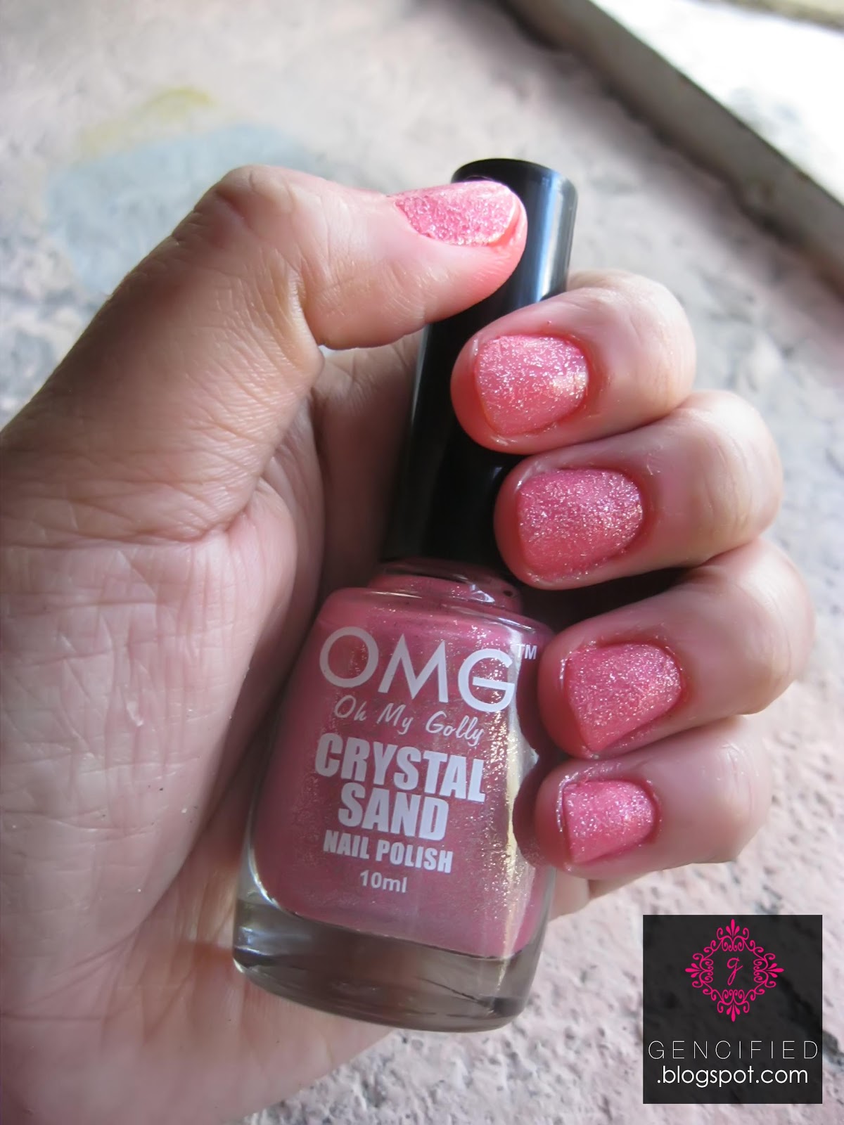 GENCIFIED: NOTD: OMG Crystal Sand Nail Polish in Quartz shade