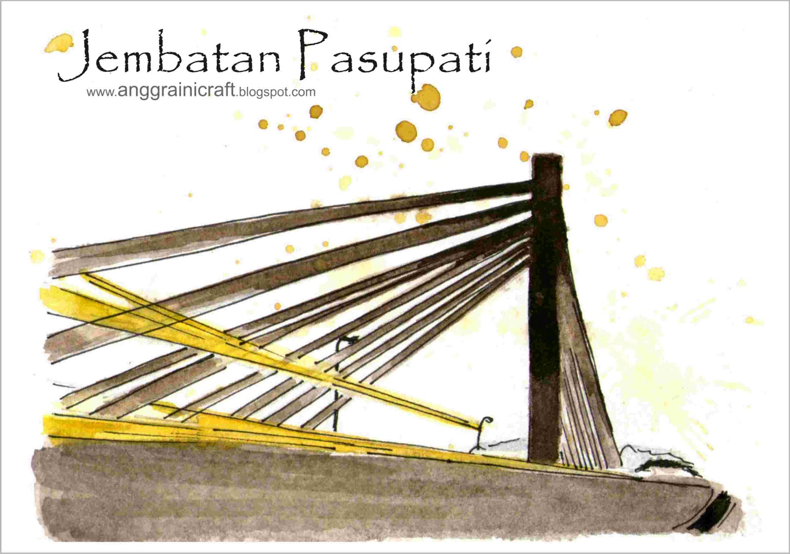 Anggraini craft: daily postcard: day 24 - Jembatan Pasupati {BANDUNG}