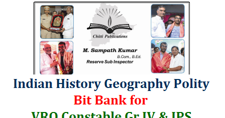 Geography History Polity Bit Bank for Constable Panchayat Secretary ...