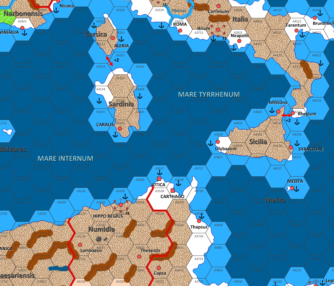 A Wargamer's Blog: Imperium Romanum II Map (Reduced) and Detail (Partial)