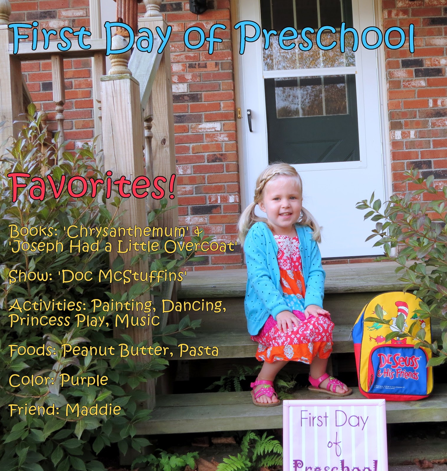 It's a Daughter's World...: First Day of Preschool
