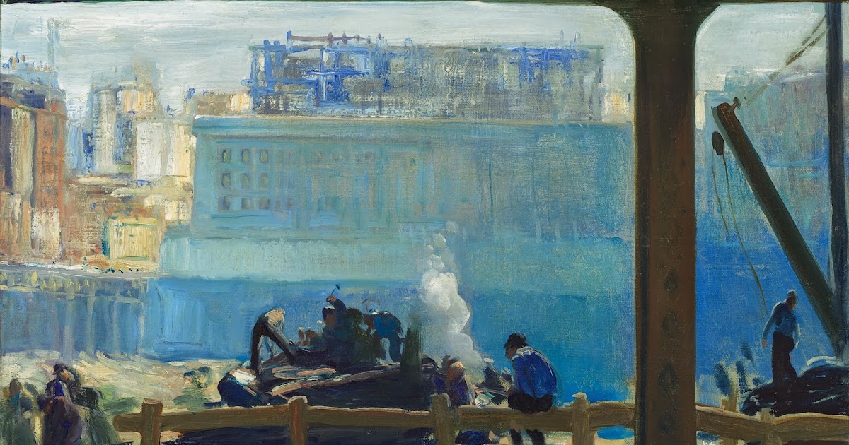 Bellows George Wesley Blue Morning 1909 ~ High resolution Art photos ...