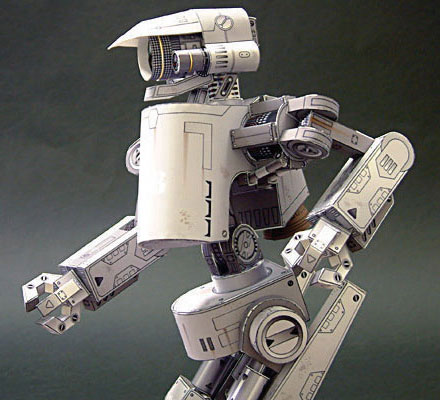 Lens Head Robot Paper Model | Paperized Crafts