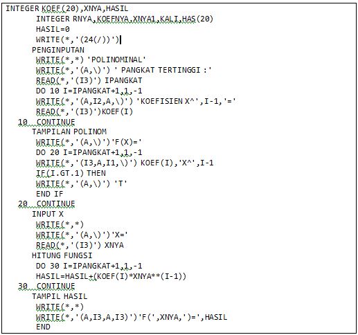 MINE: Bahasa Pemrograman Fortran
