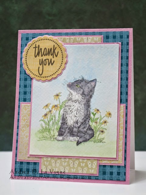 Andrea's Paper Antics: Kitty Thank You Card
