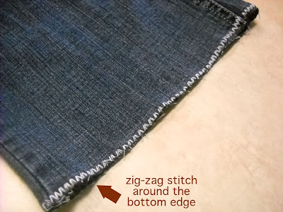 By Your Hands: Tuesday Tutorial - Shortening Jeans to Make Capri Length ...