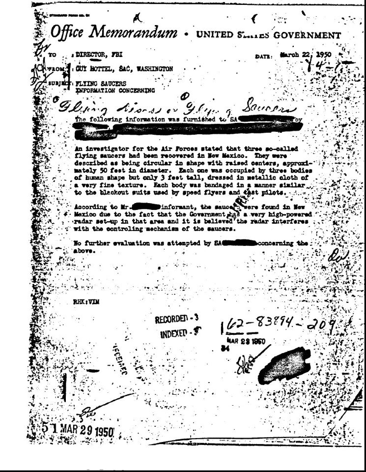 EL HOMO CURIOSO: "Guy Hottel Memo": el documento secreto del FBI más ...