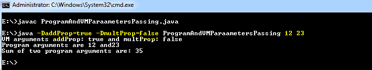 Passing program arguments and VM arguments in Eclipse, Net beans and ...