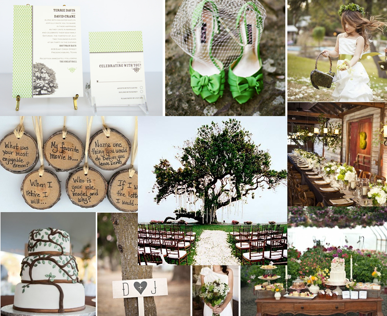 Paper Lane Stationery: Tree Themed Wedding