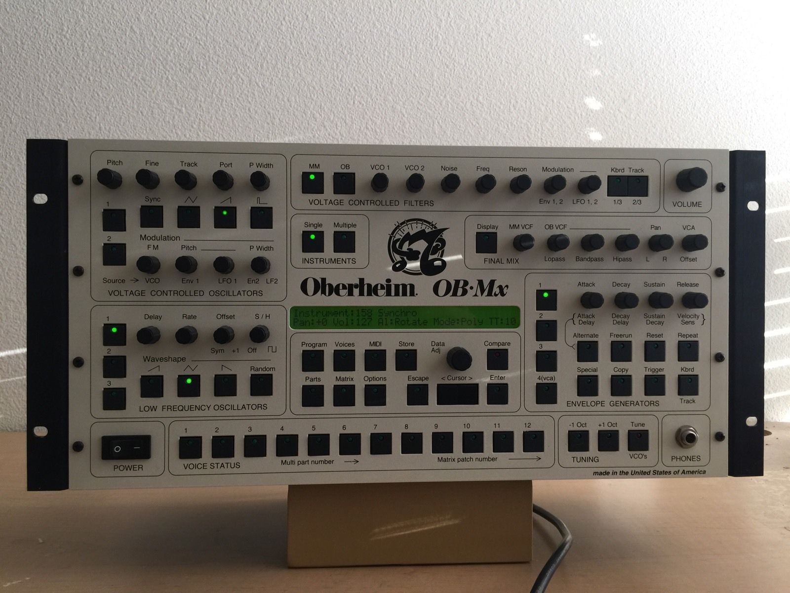 MATRIXSYNTH: Vintage Oberheim OB-MX 4-Voice Analog Rack Synthesizer SN ...