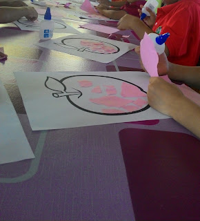 PC- YZ Travel & Food : Preschool diary - Collage apple for preschool