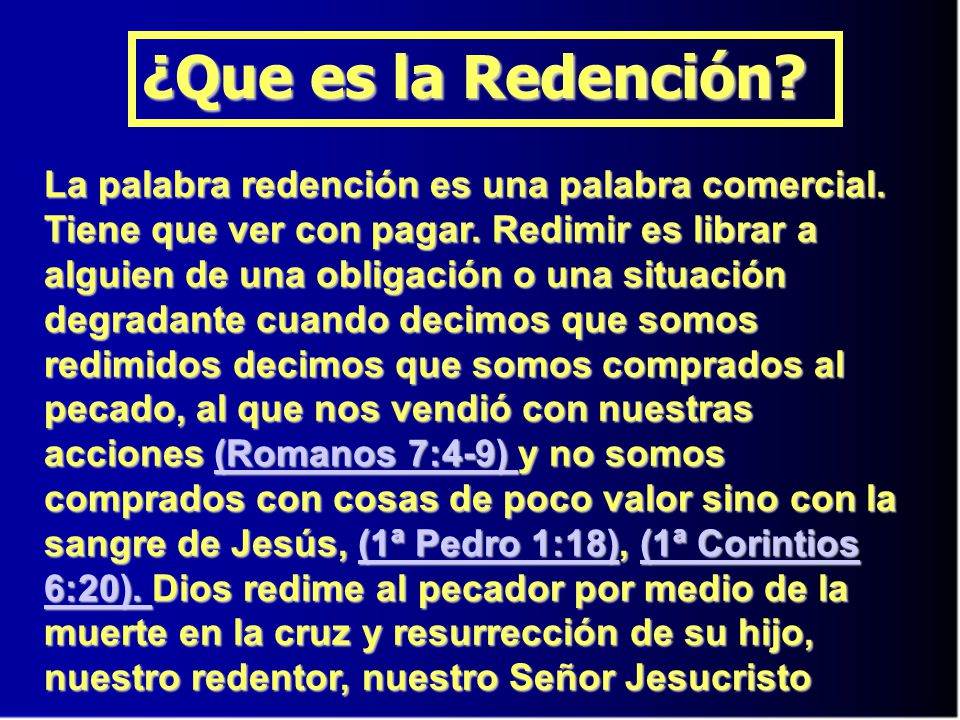 Estudios Biblicos y Doctrina Iglesia de Dios: LA REDENCIÓN DIVINA