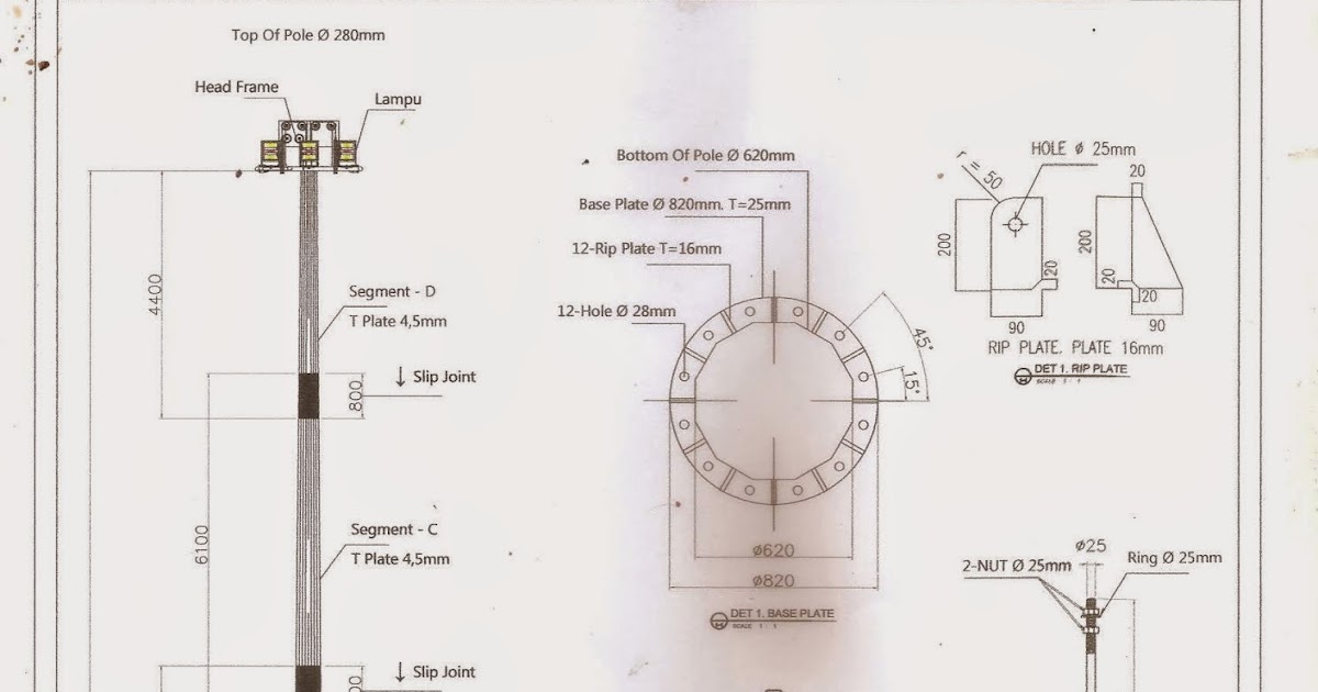 Tiang PJU Oktagonal, Tiang Lampu Jalan Perumahan, Tiang Lampu Sorot ...