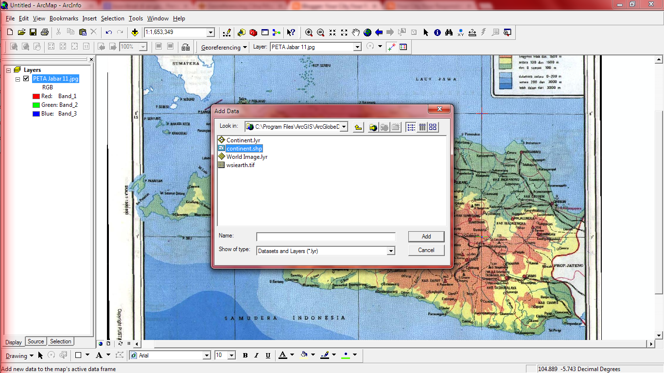 Welcome To My Blog: Georeferencing Citra/Map digital pada ArcMap (Part 2)