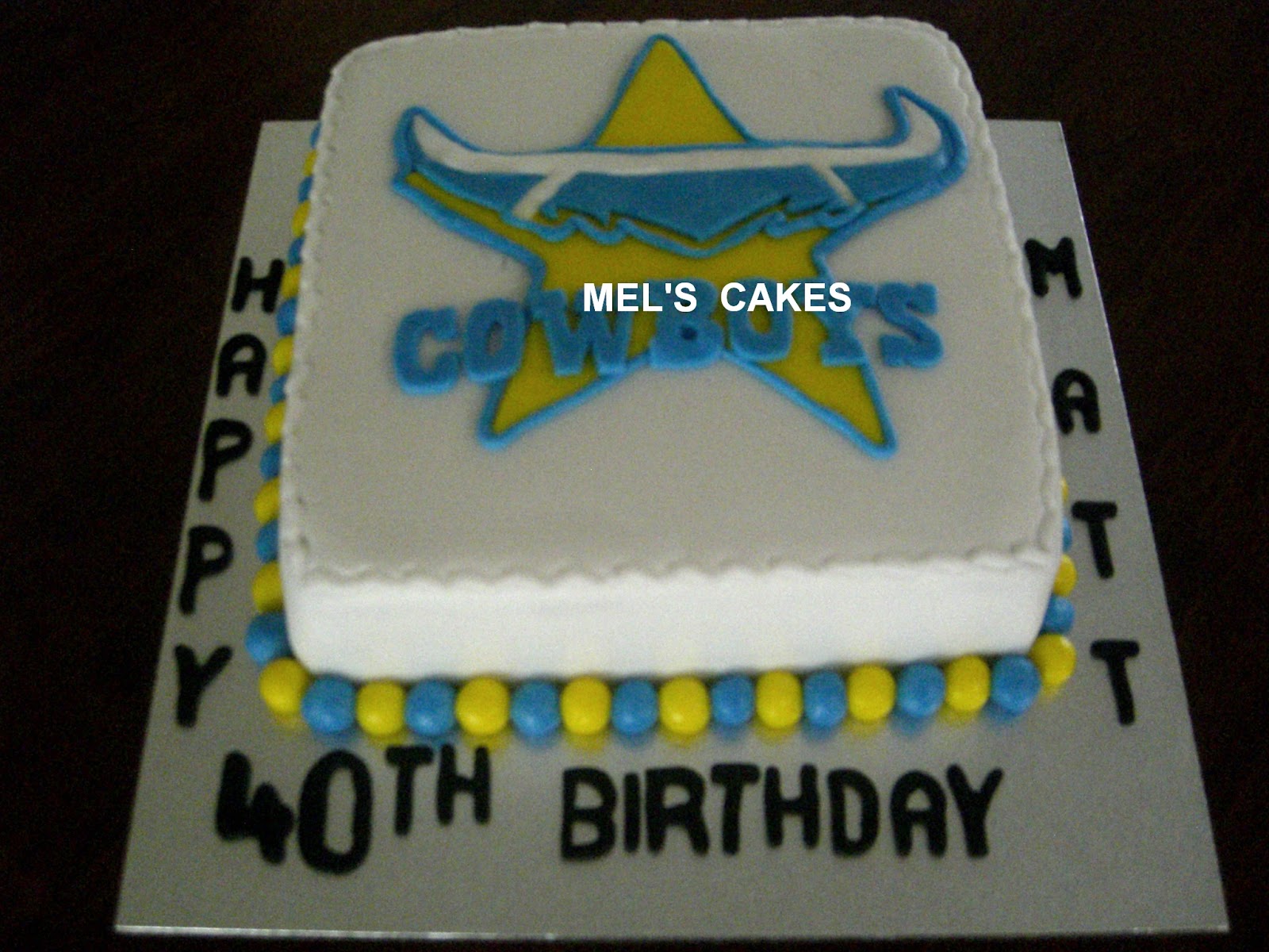 Welcome to Mel's Cakes: NRL Cowboys Cake