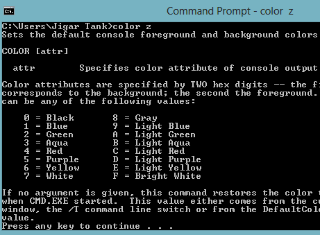 Use MS DOS in Different Colors.... ~ ArTipz